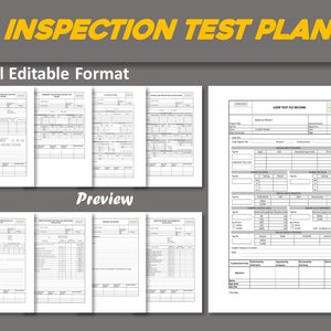 Document Inspection Test Plan ( ITP ) Editable Excel for Contraktor and ...