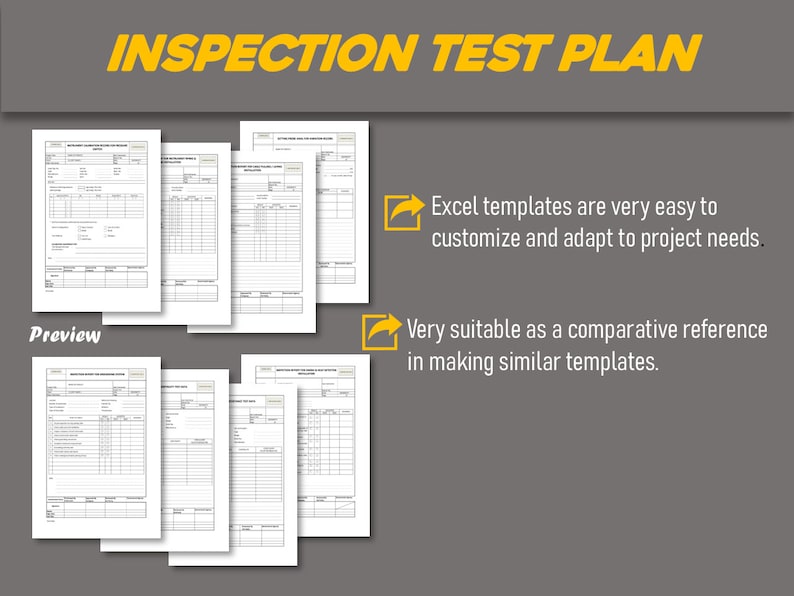Document Inspection Test Plan ( ITP ) Editable Excel for Contraktor and ...