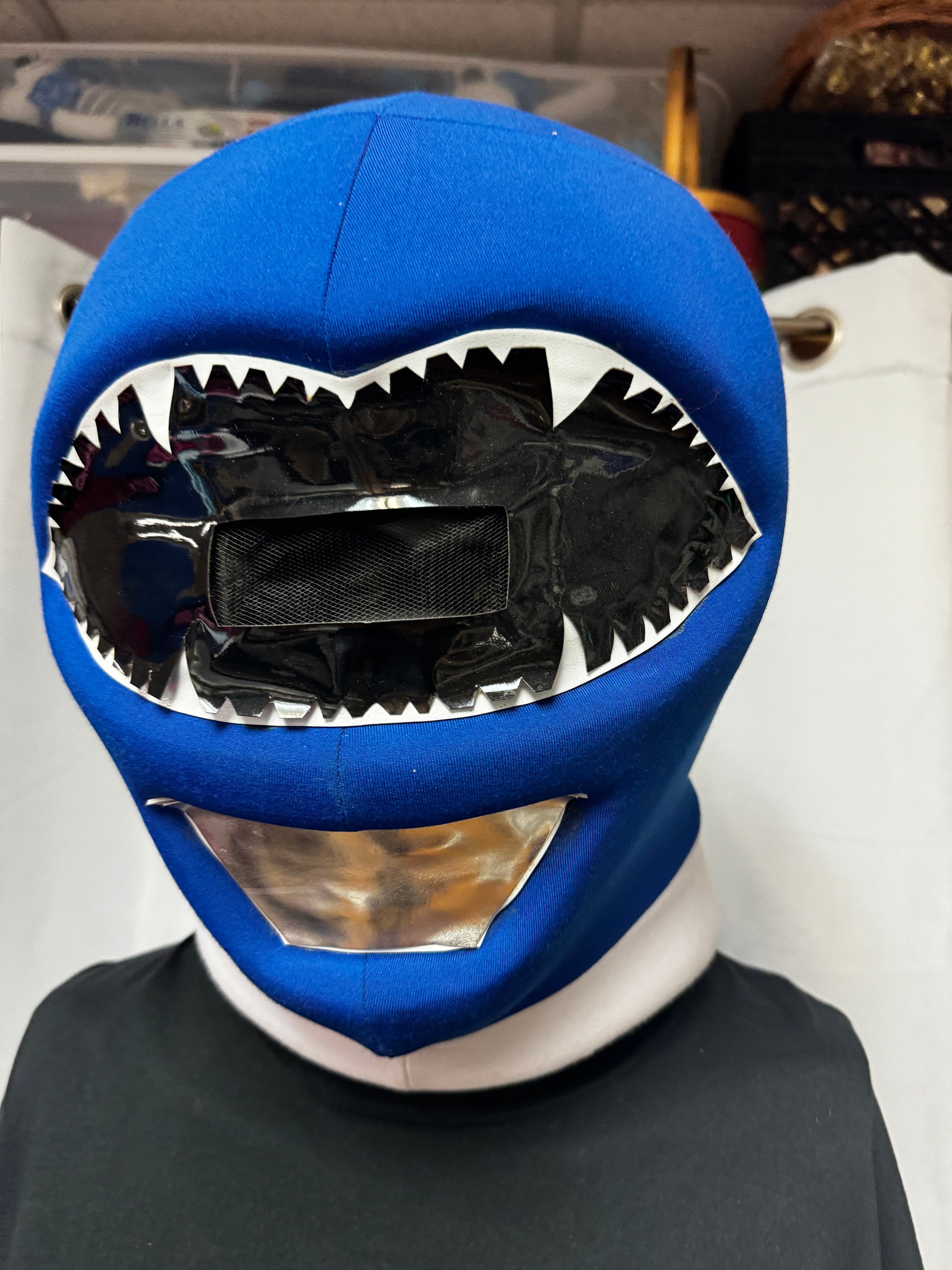 Blue Power Ranger Head / Mascot Costume for Grown Ups / Adult Size ...