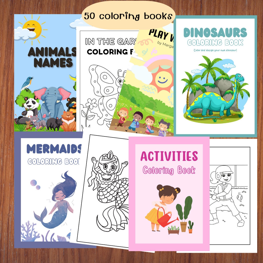 50 Printable Coloring Books for Kids, Toddlers, Preschoolers, Coloring ...
