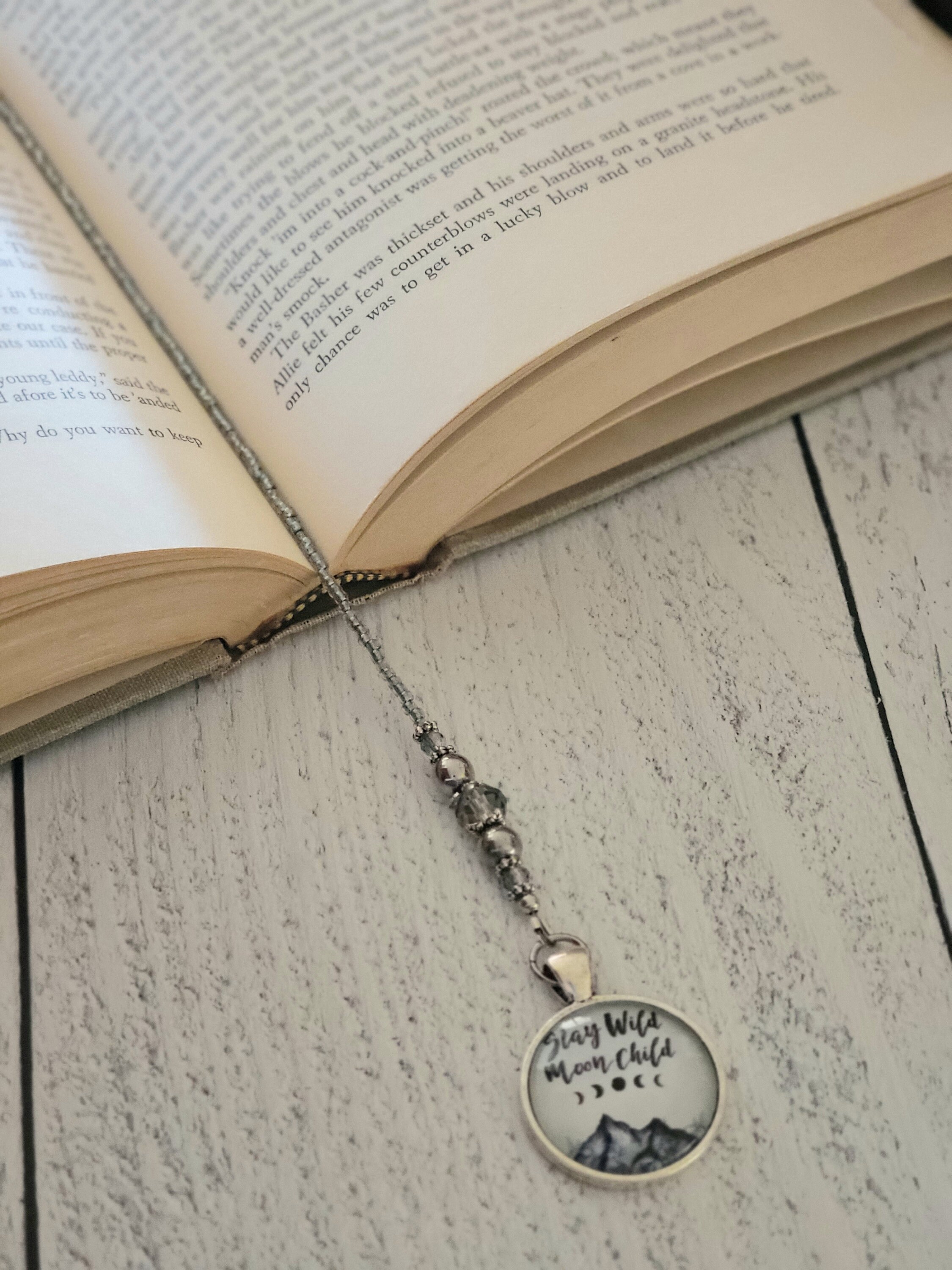 Moon Bookmark, Wild Child Boho Bookmark, Moon Child, Unique Reader Gift ...