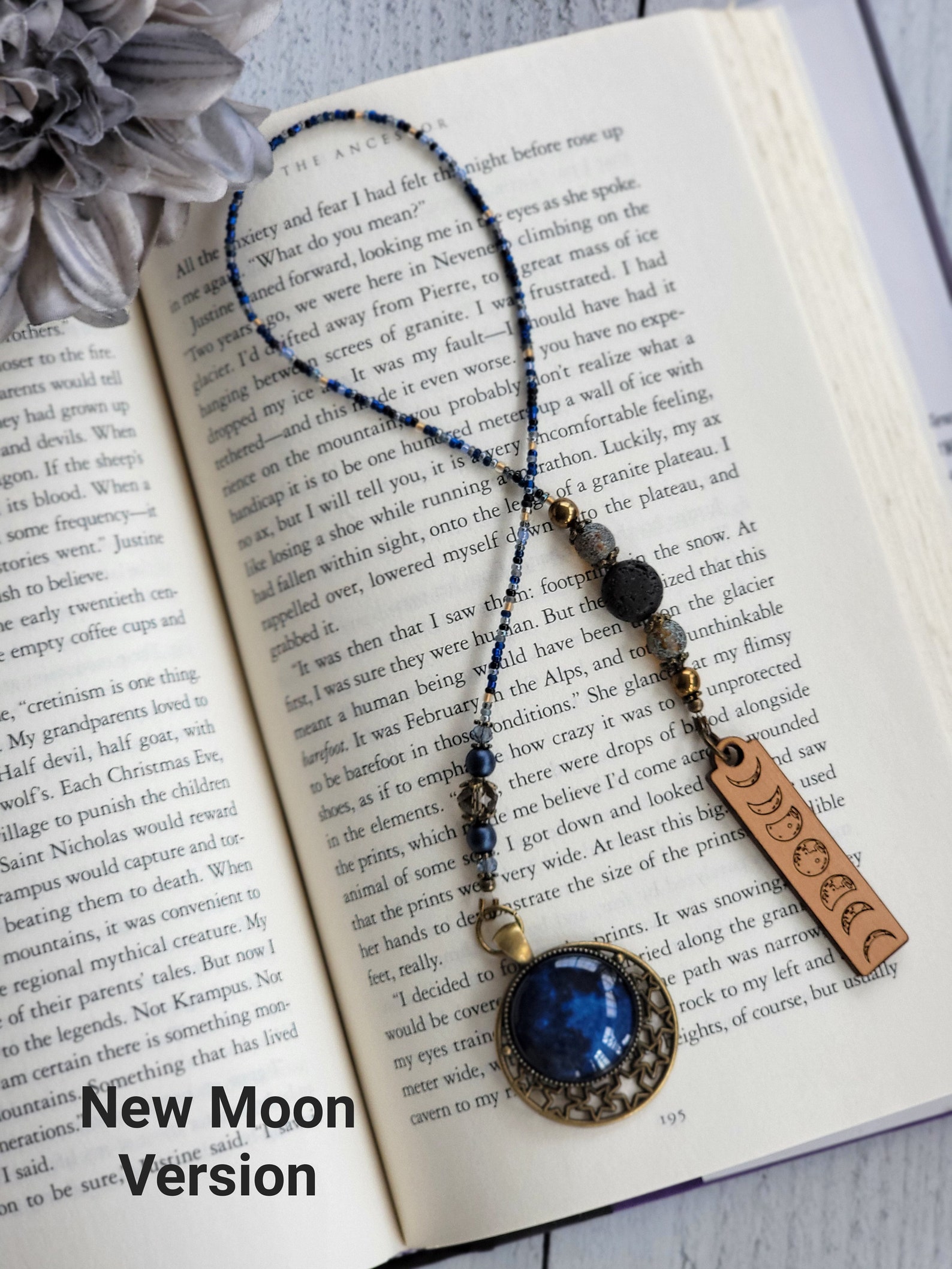 Moon Phase Bookmark Choose Your Moon Unique Bookmark Beaded - Etsy
