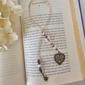Heart Reader Gift With Flower Charm and Beads - Etsy