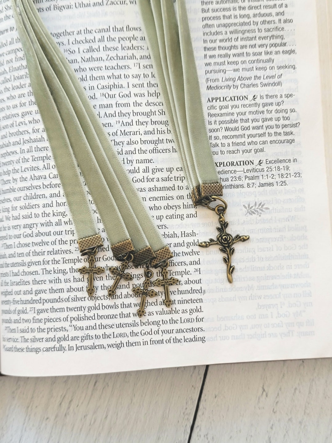 Multi-strand Bookmarker, Bible Ribbon Page Holder, Gift for Her, Study ...