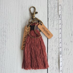 Rhythm of the Moon Bag Tassel, Boho Moon Cycle Purse Charm, Choose From ...