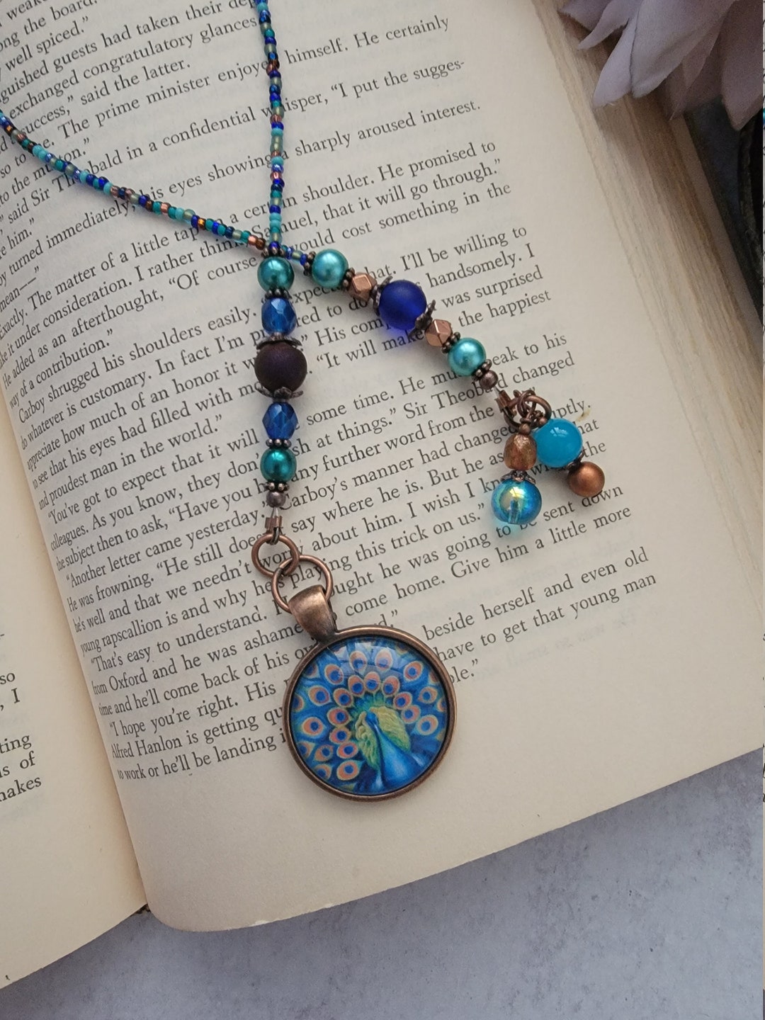 Peacock Bookmark, Boho Style Bookmarker, Reader Gift, Gift for Her ...