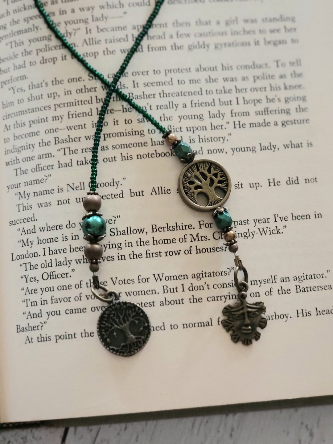 Green Man Bookmark, Forest Sprite Book Mark, Fairy Fae Bookmarker ...