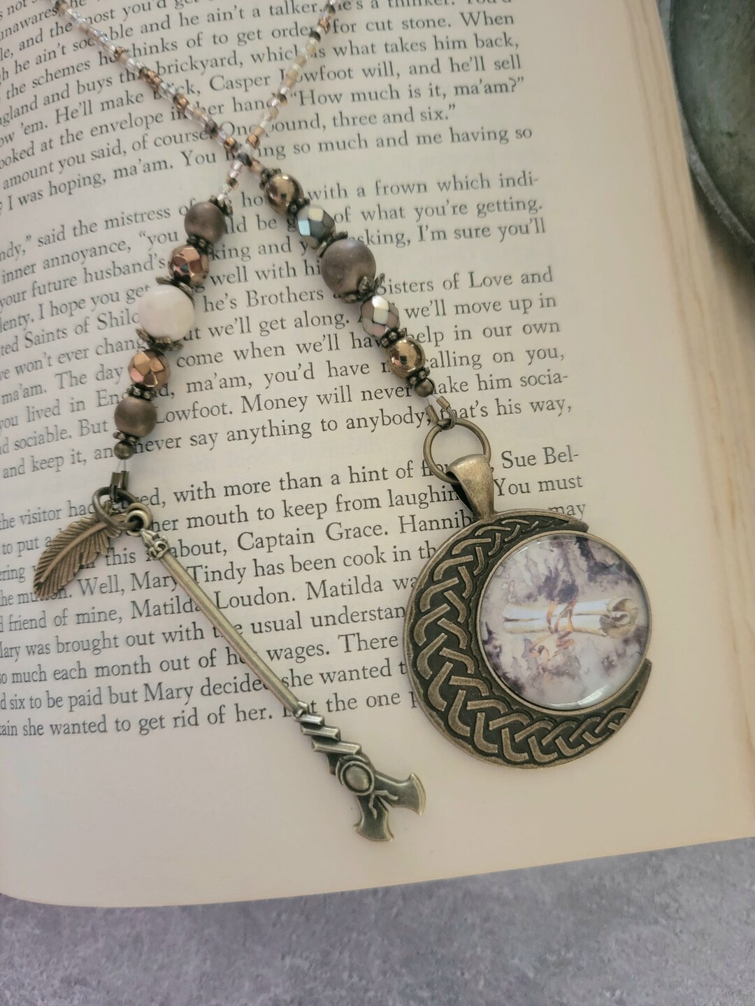 Magical Themed Bookmark, Scroll and Staff Fantasy Bookmark, Tabletop ...