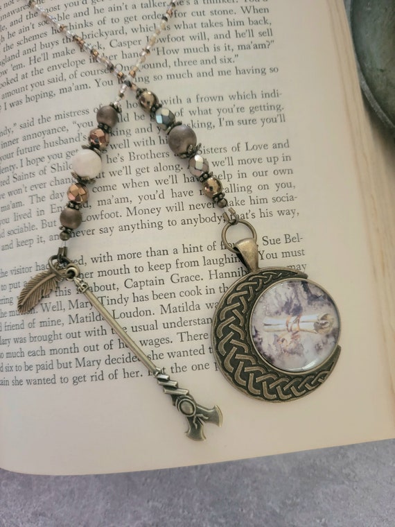Magical Themed Bookmark Scroll and Staff Fantasy Bookmark - Etsy