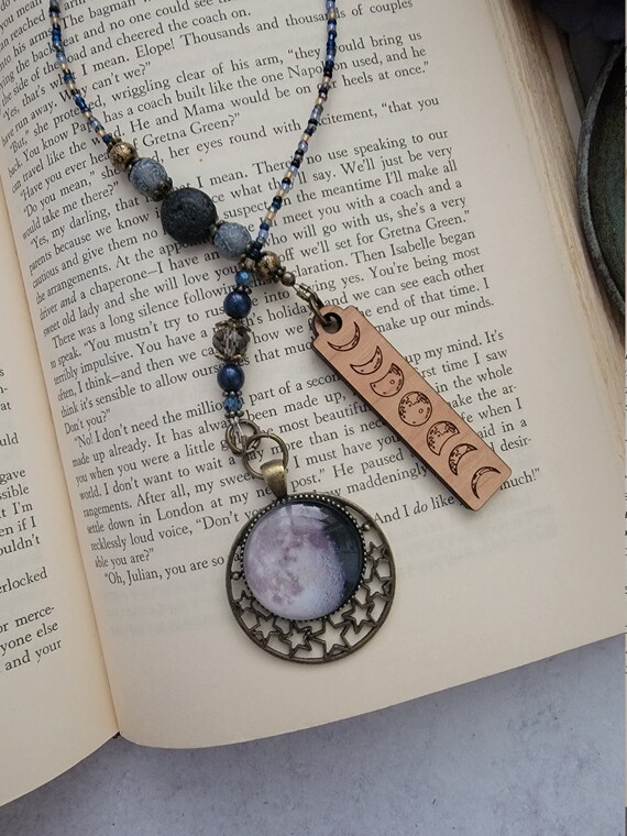 Moon Phase Bookmark Choose Your Moon Unique Bookmark Beaded - Etsy