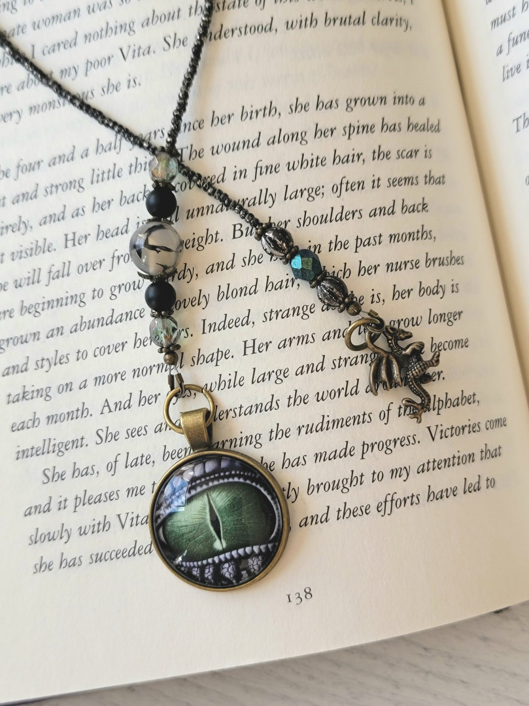 Dragon Eye Bookmark, Dragon Vein Agate Bookmarker, Fantasy Lover Gift ...