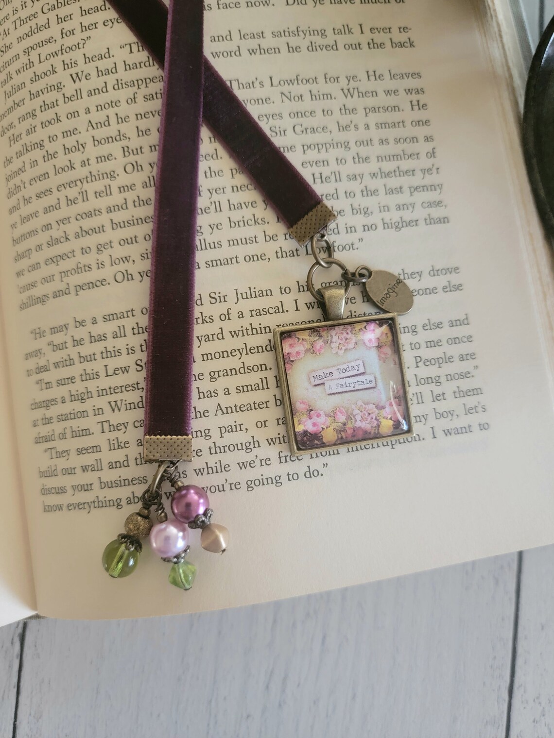 Fairytale Bookmark Fairy Tale Velvet Ribbon Page Holder Book - Etsy