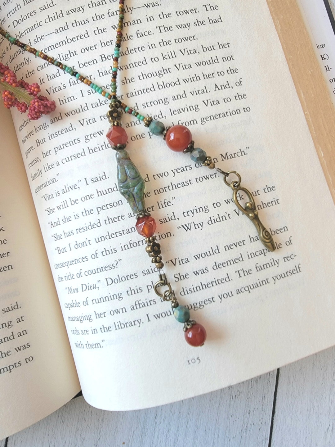 Goddess Bookmark, Nature Theme Carnelian Bookmarker, Goddess Reader ...