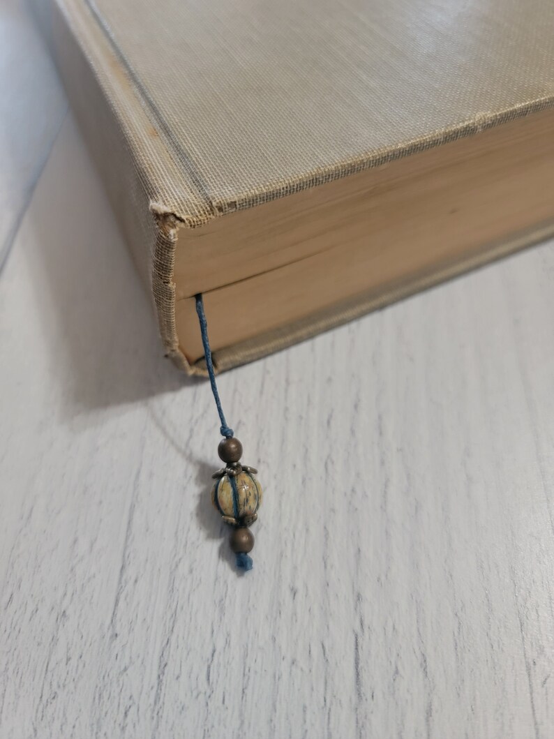 Minimal Bookmark Blue Irish Linen Cord Bookmarker Bookworm - Etsy