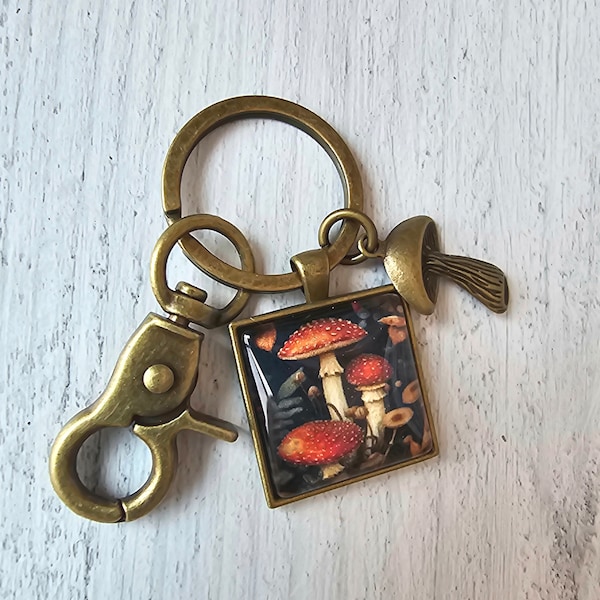 Mushroom Keychain - Etsy