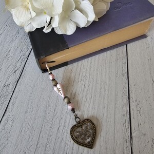 Heart Reader Gift With Flower Charm and Beads - Etsy