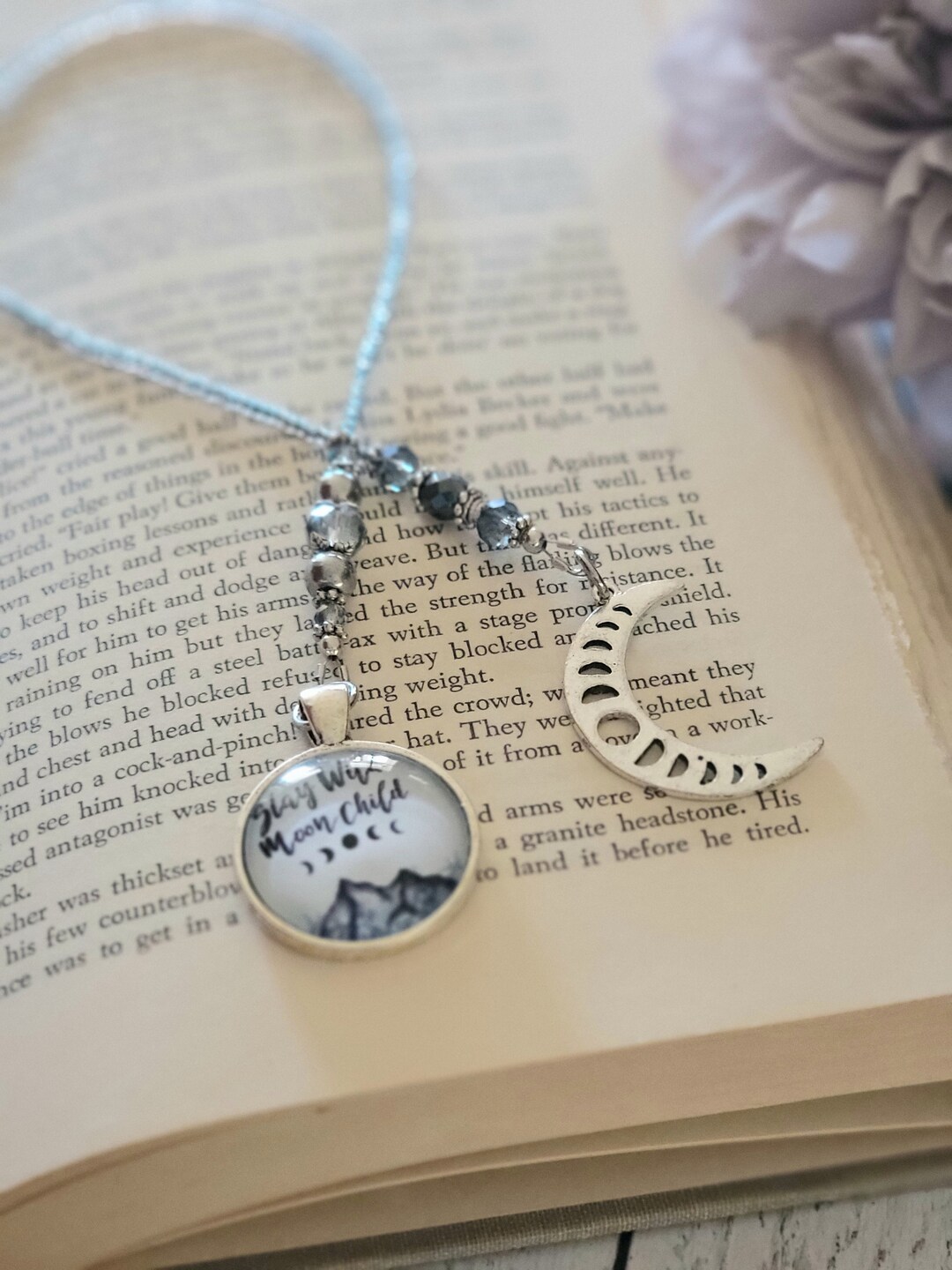 Moon Bookmark, Wild Child Boho Bookmark, Moon Child, Unique Reader Gift ...