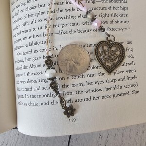Heart Reader Gift With Flower Charm and Beads - Etsy