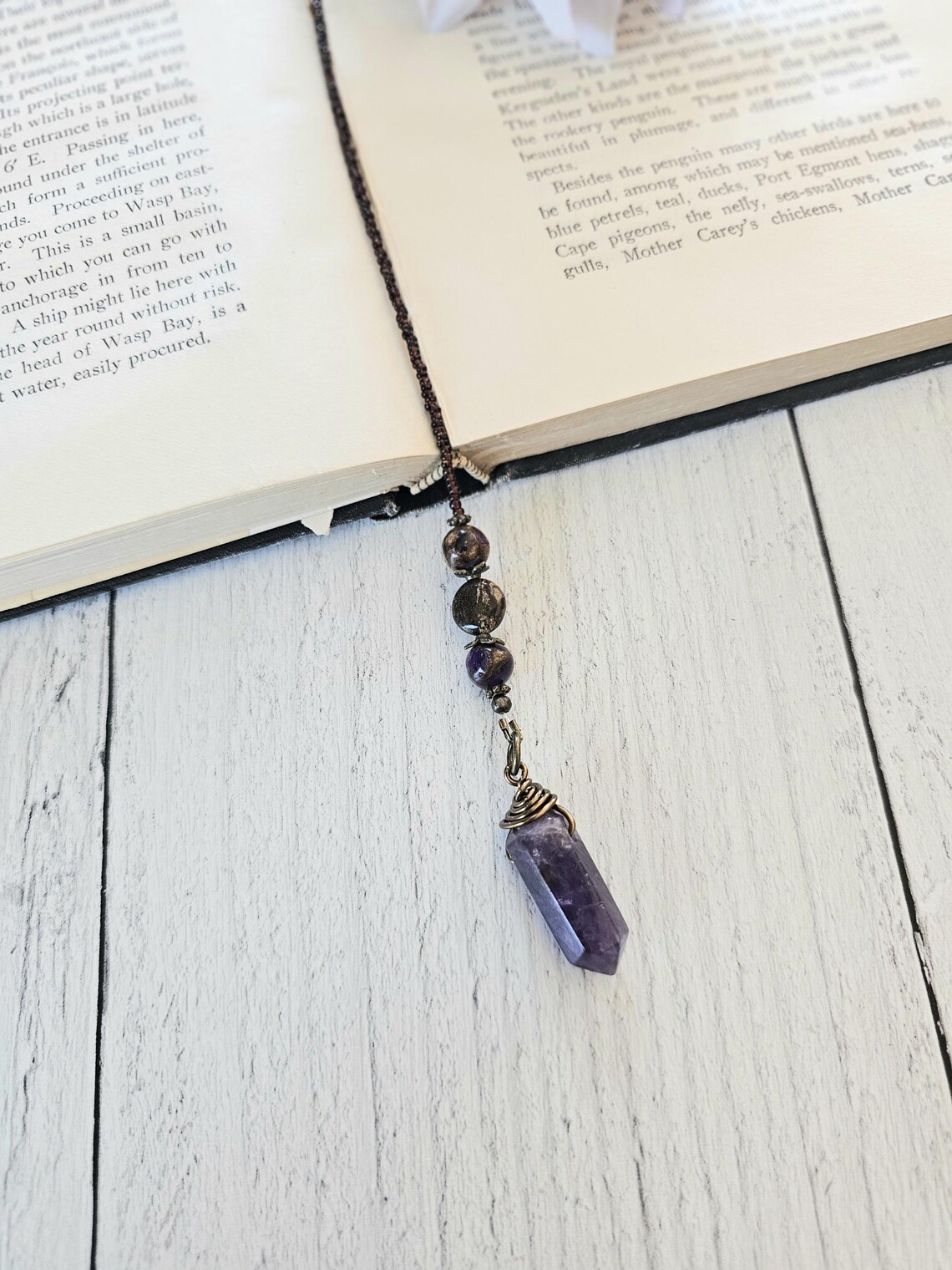 Amethyst Crystal Point Bookmark, Gemstone Bookmarker, Reader Gift - Etsy