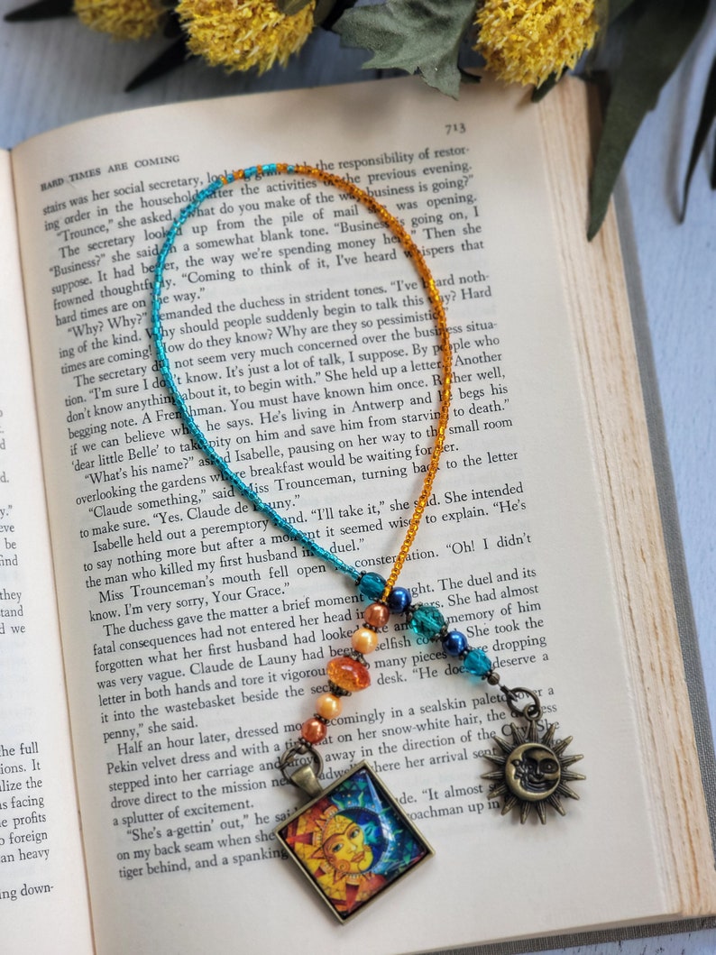 Ombre Sunset Bookmark Unique Sun and Moon Bookmarker - Etsy