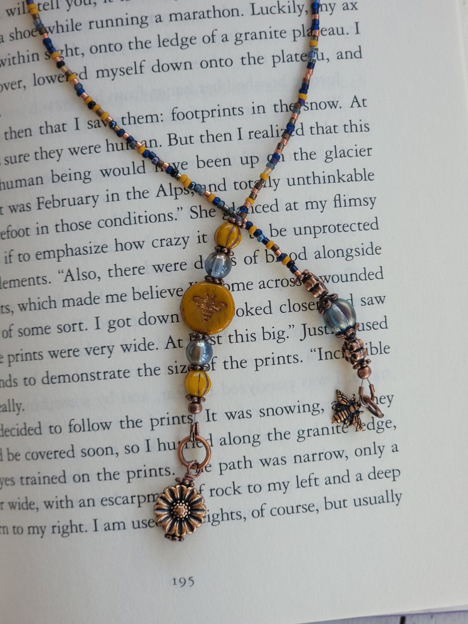 Bee Bookmark, Nature Honey Bee Bookmarker, Beaded Reader Gift, Book ...