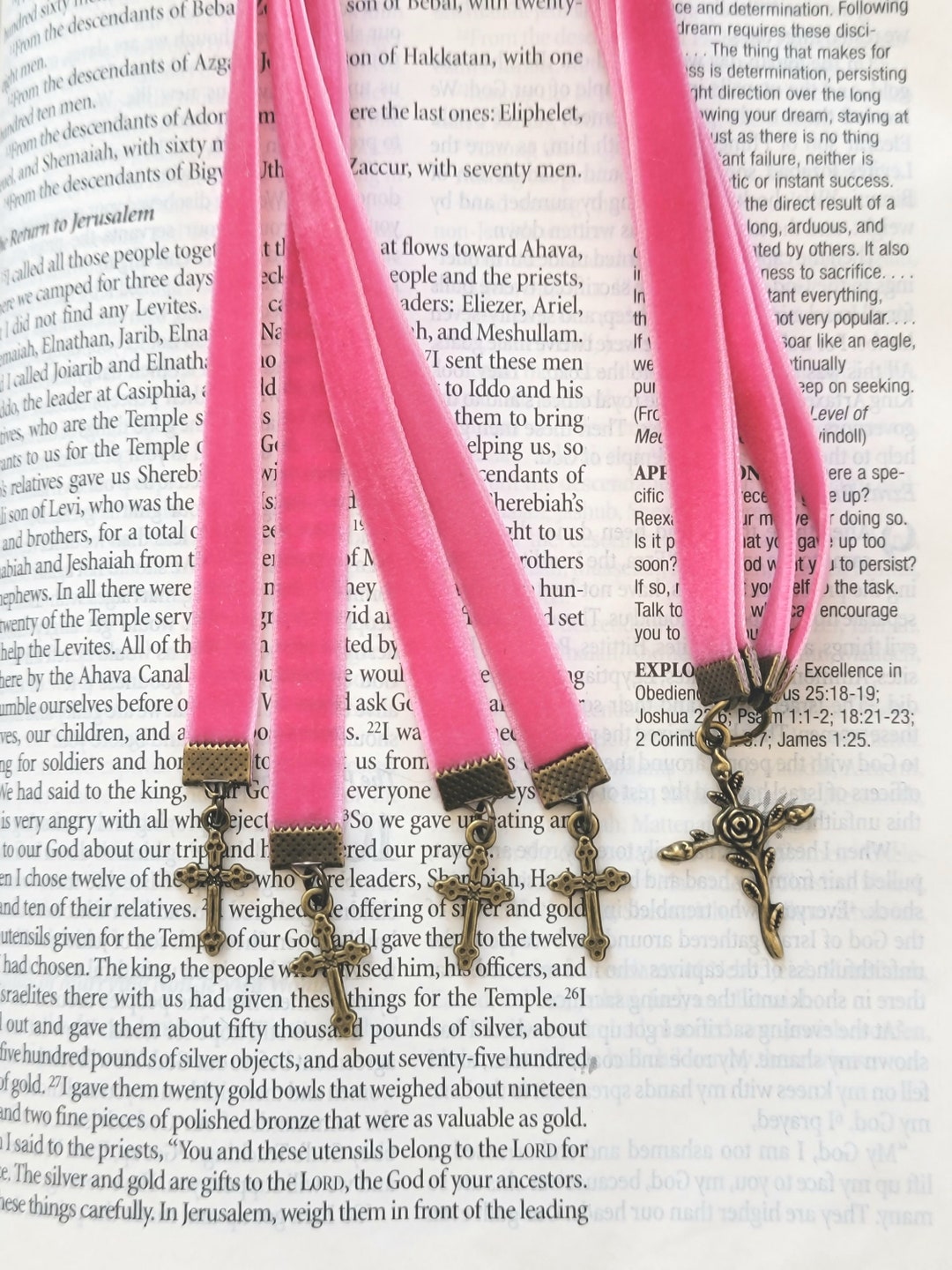 Multi-strand Bookmarker, Bible Ribbon Page Holder, Gift for Her, Study ...