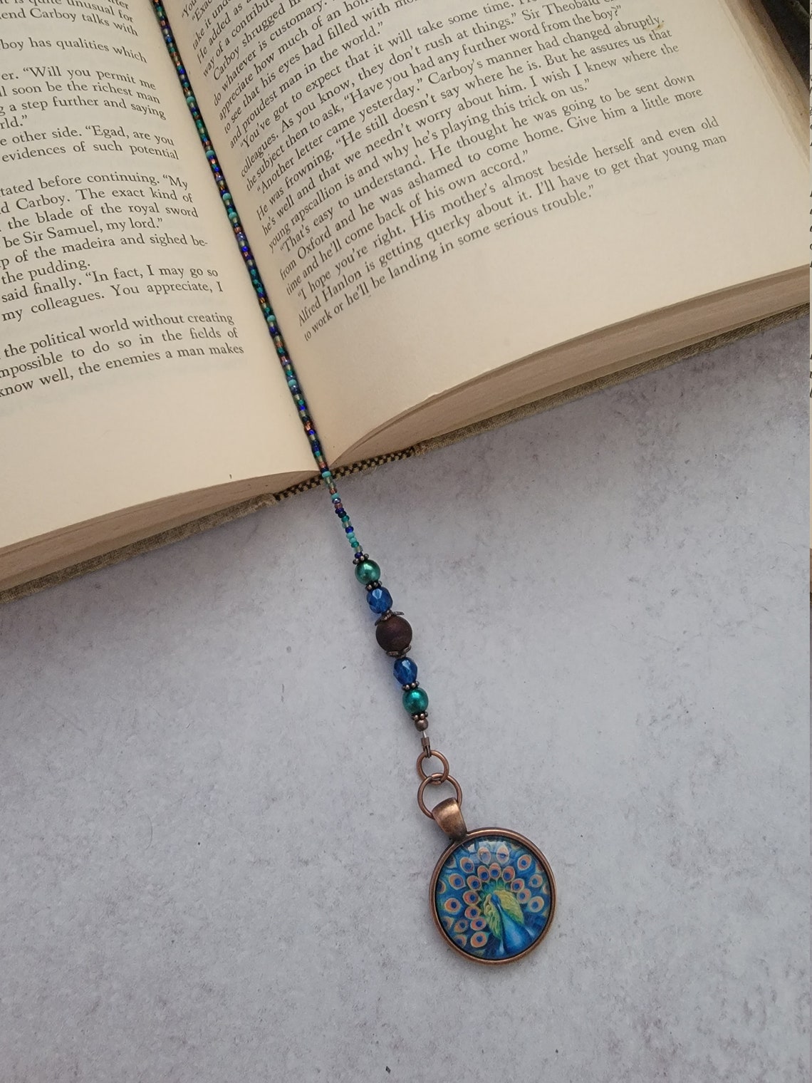 Peacock Bookmark Boho Style Bookmarker Reader Gift Gift for - Etsy