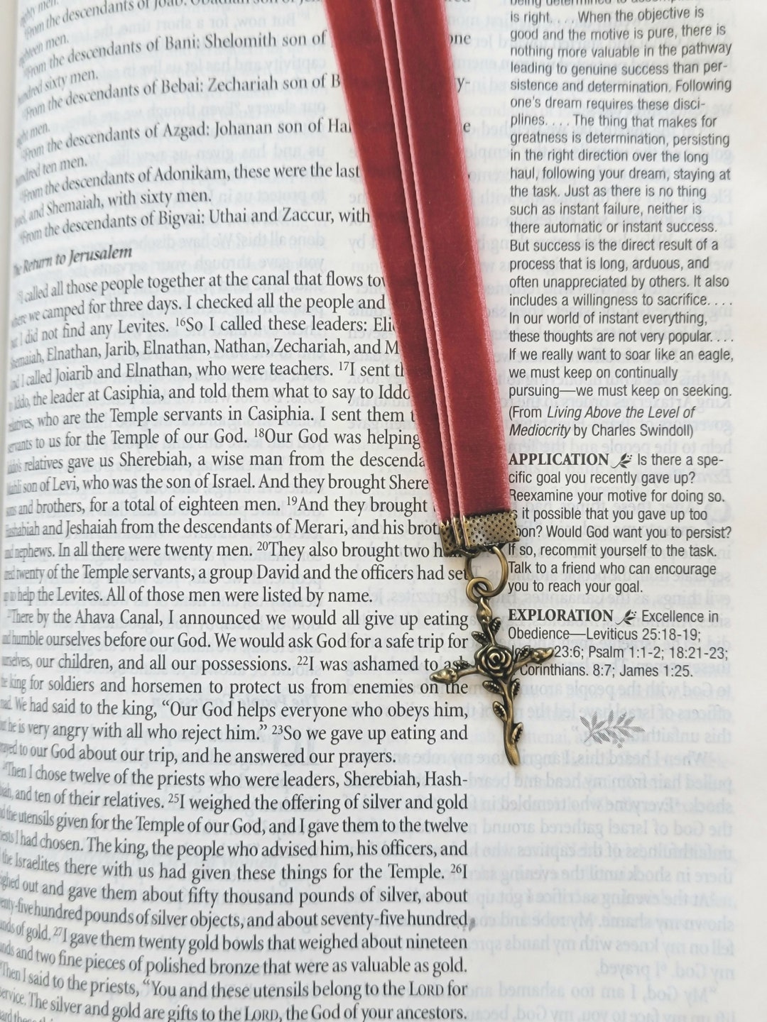 Multi-strand Bookmarker, Bible Ribbon Page Holder, Gift for Her, Study ...