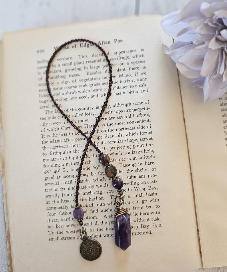 Amethyst Crystal Point Bookmark, Gemstone Bookmarker, Reader Gift - Etsy