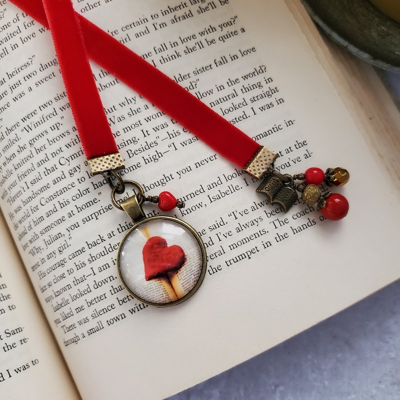 Heart Bookmark - Etsy