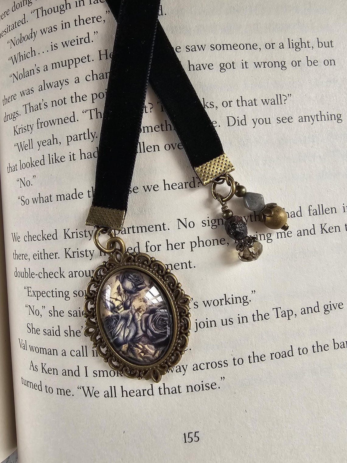 Black Rose Gothic Velvet Bookmark, Goth Reader Gift - Etsy