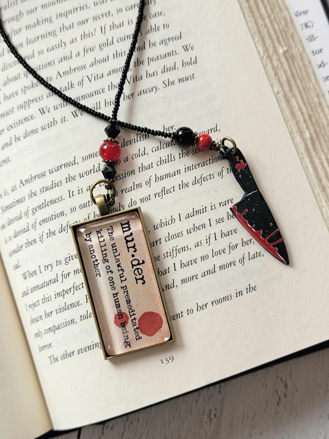 True Crime Bookmark Gift for Book Lovers, Murder Mystery Thriller ...