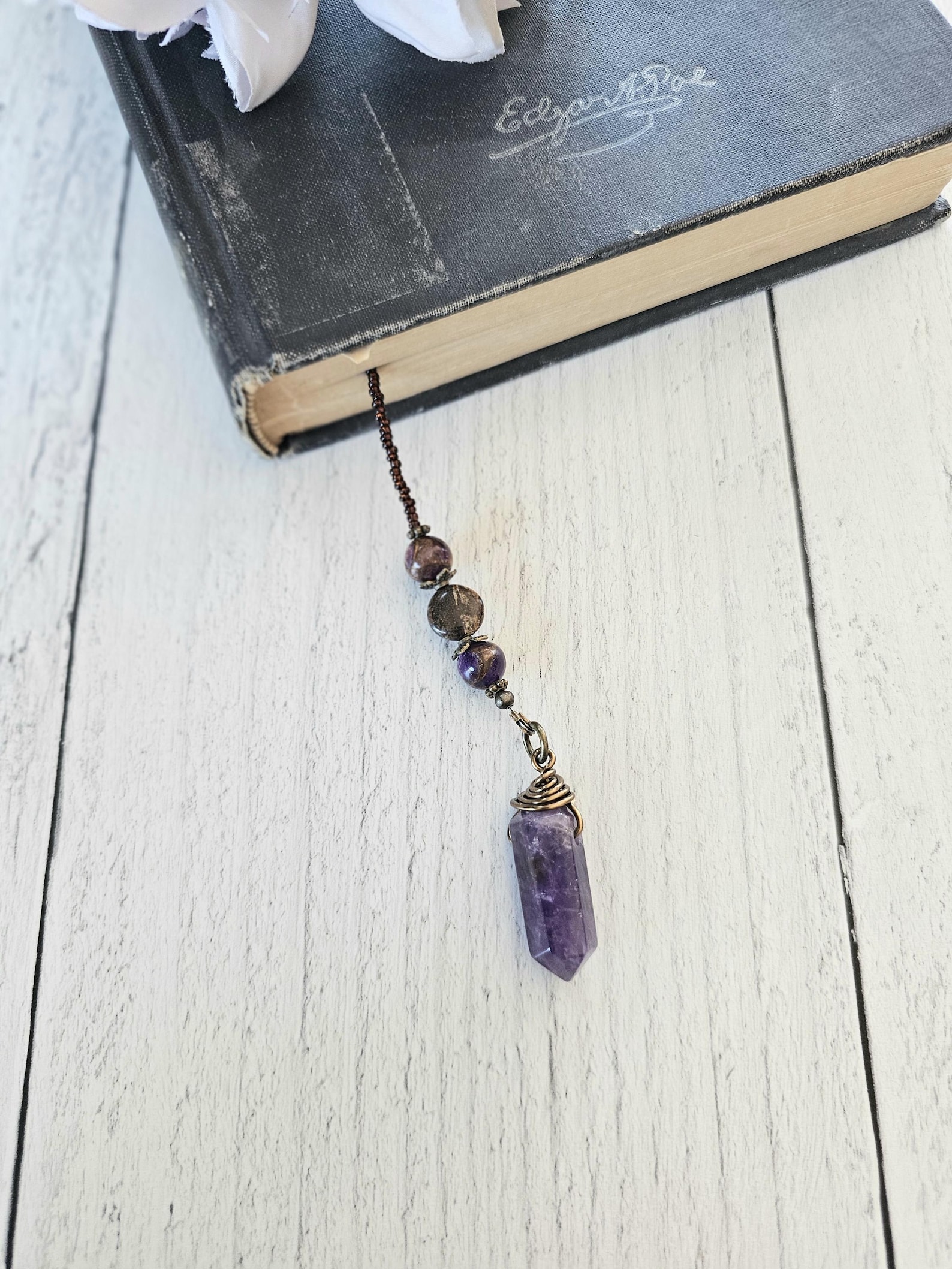 Amethyst Crystal Point Bookmark, Gemstone Bookmarker, Reader Gift - Etsy