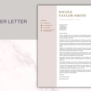 Resume Template Word, Pink Resume, Instant Download, Professional ...