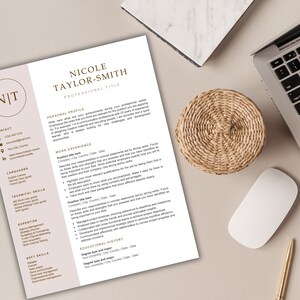 Resume Template Word, Monogram Resume, Modern Resume, Professional ...