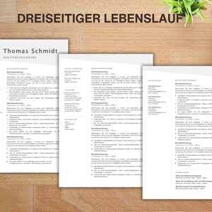 Lebenslauf Vorlage Word, Bewerbungsvorlage Deutsch Für Word ...