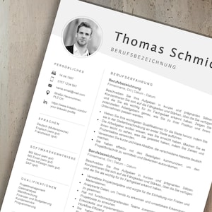 Lebenslauf Vorlage Word, Bewerbungsvorlage Deutsch Für Word ...