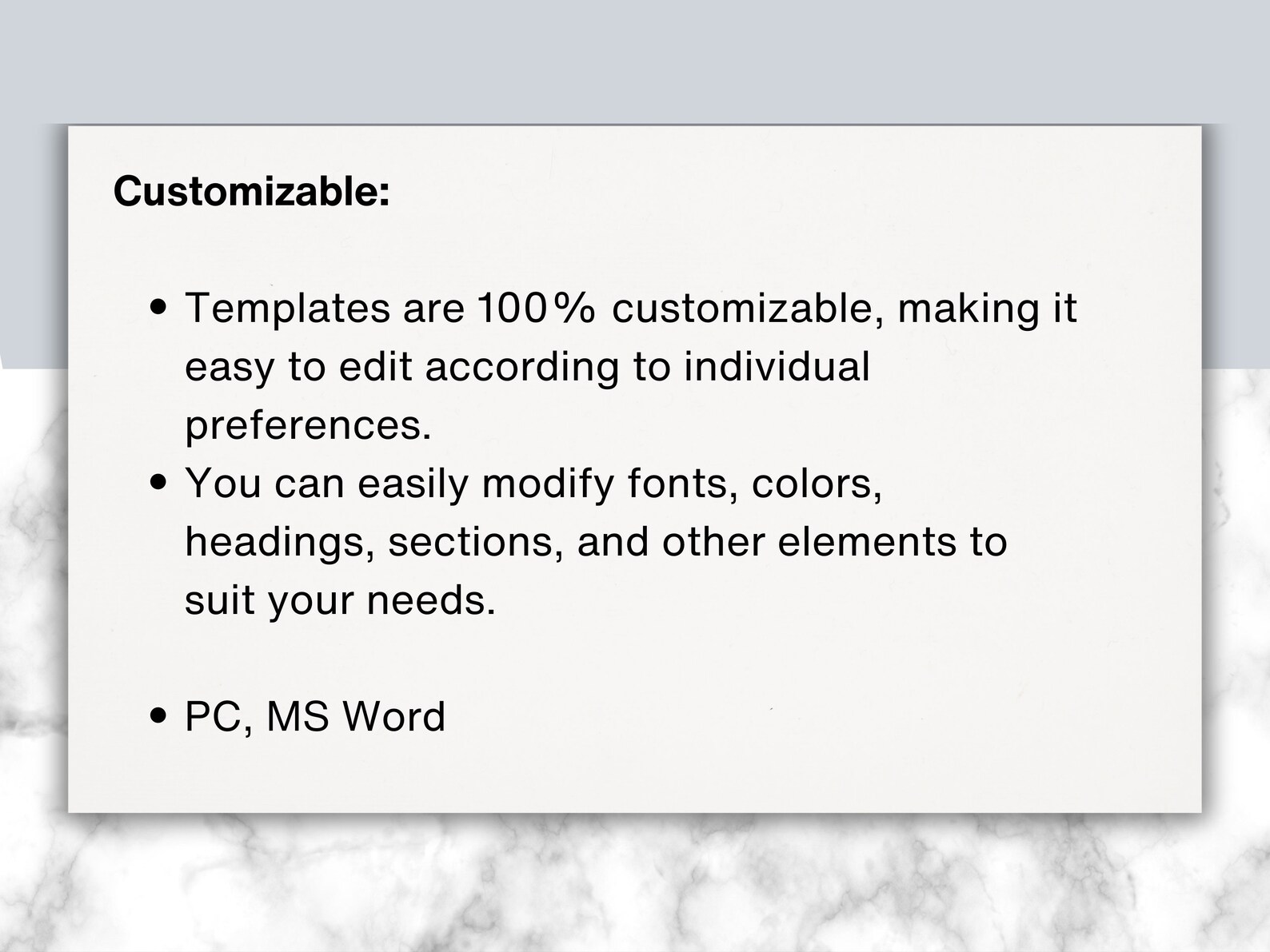 Resume Template Word, Clean Resume, Instant Download, Easy to Use ...