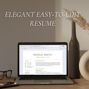 Clean Resume Template Word, CV Template, Minimalist Resume, Easy to Use ...