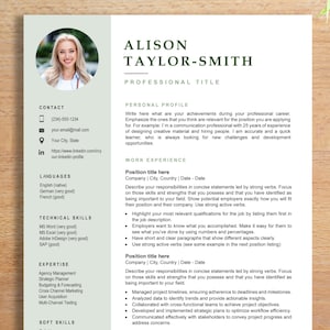 Resume Template Word, Green Resume, Modern CV Template, Professional ...