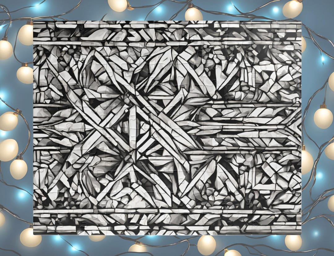 Black and White Stained Glass Impossible Corkboard Puzzle: Comes in 110 ...