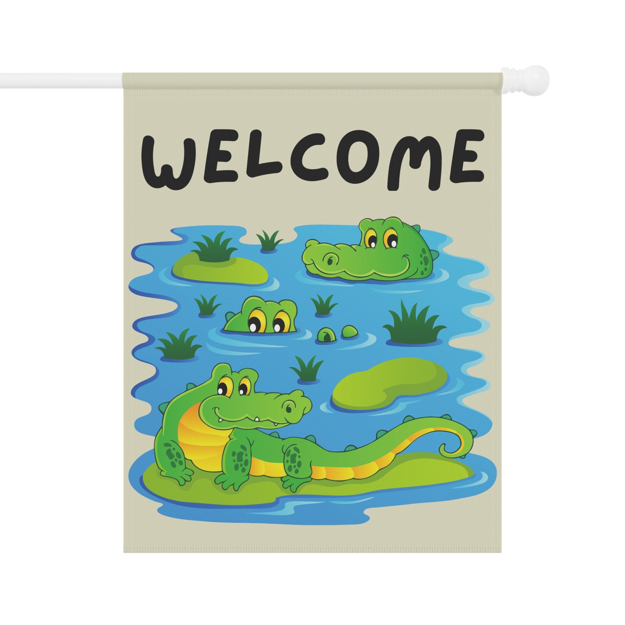 Alligators Welcome Garden Banner: Double-sided Yard Decor, Lawn Flag - Etsy