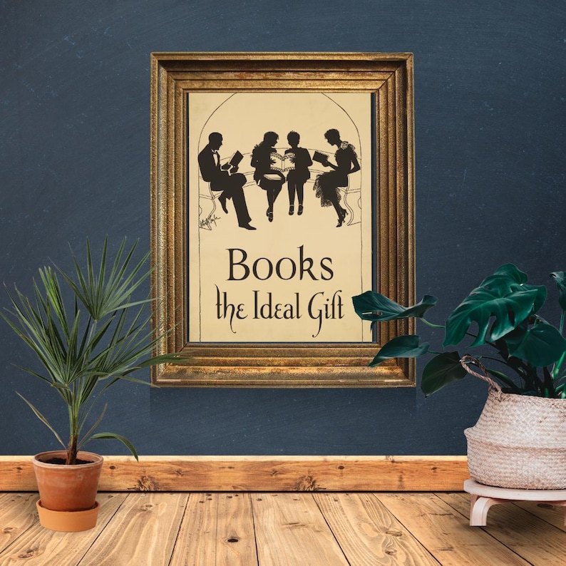 Vintage Book Poster 1920's - Encourages Reading - "books, the Ideal ...