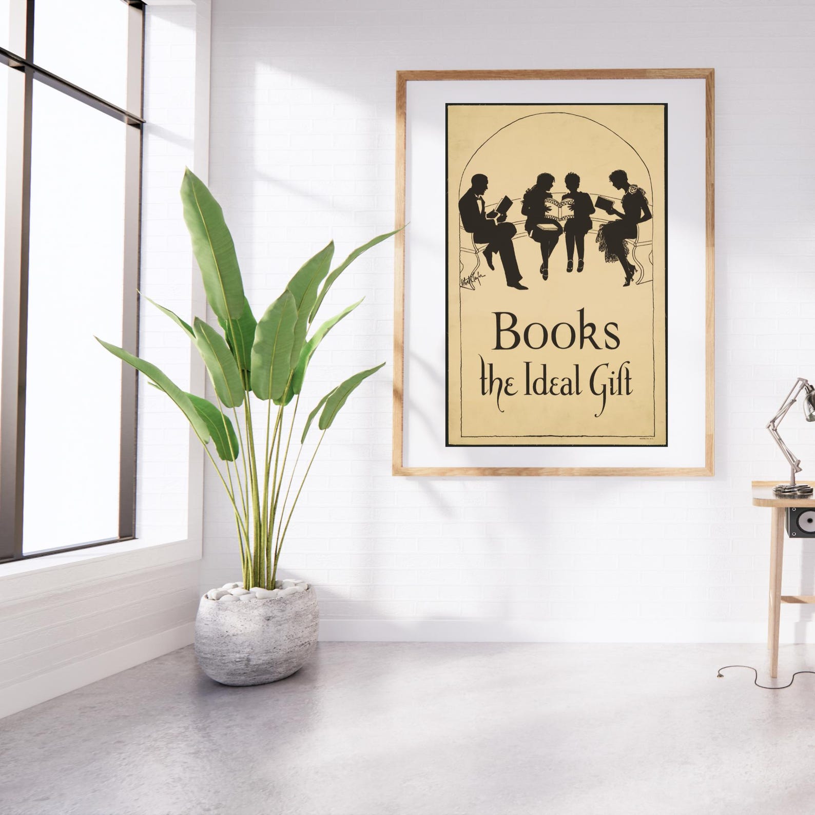 Vintage Book Poster 1920's - Encourages Reading - "books, the Ideal ...