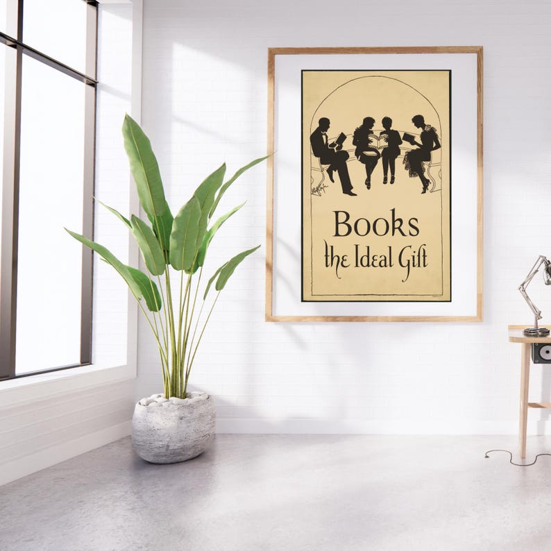 Vintage Book Poster 1920's - Encourages Reading - "books, the Ideal ...