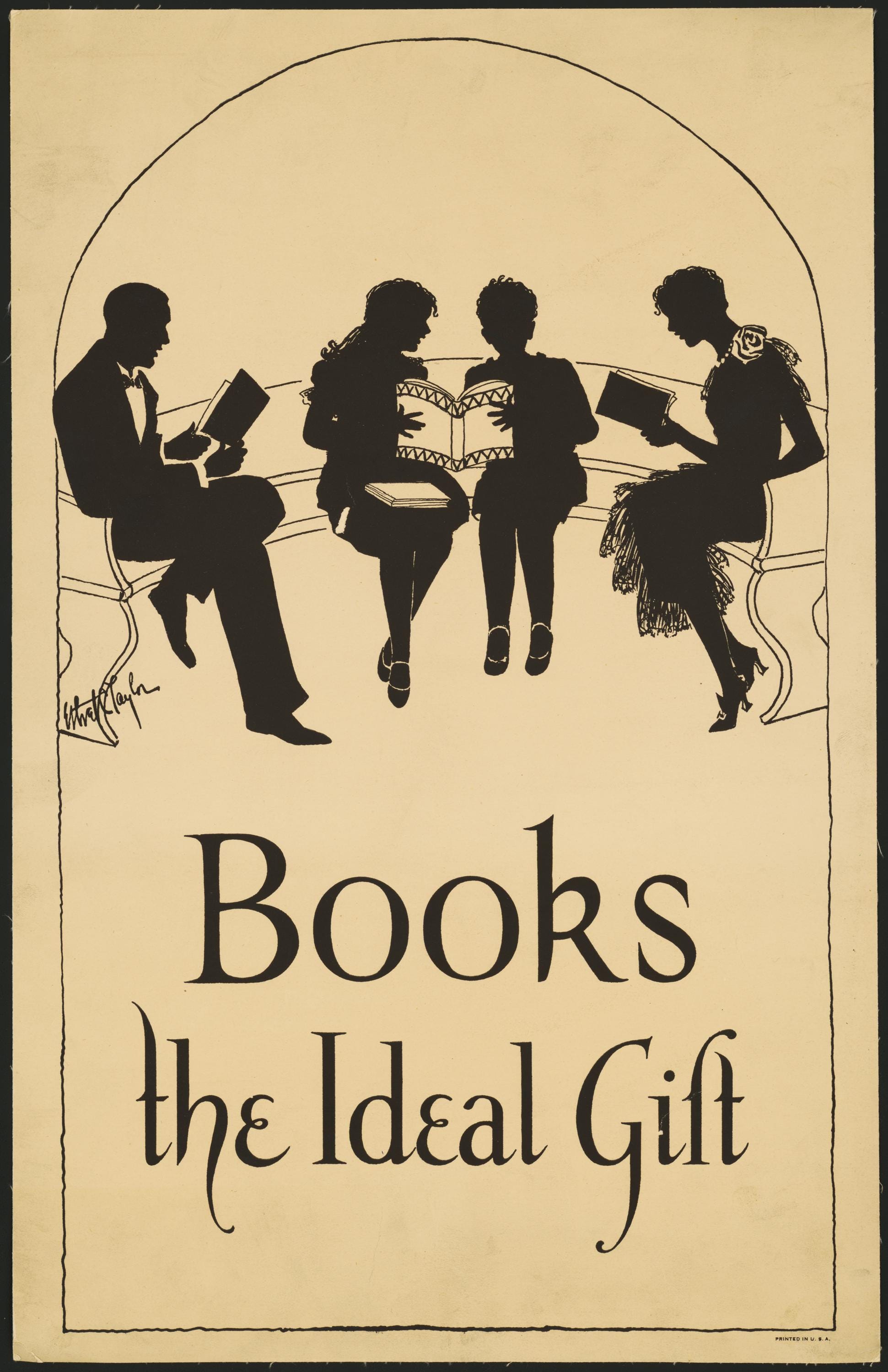 Vintage Book Poster 1920's - Encourages Reading - "books, the Ideal ...