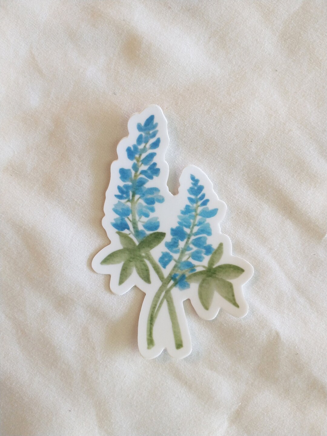 Bluebonnet Watercolor Sticker, Texas State Flower Sticker, Vinyl and ...