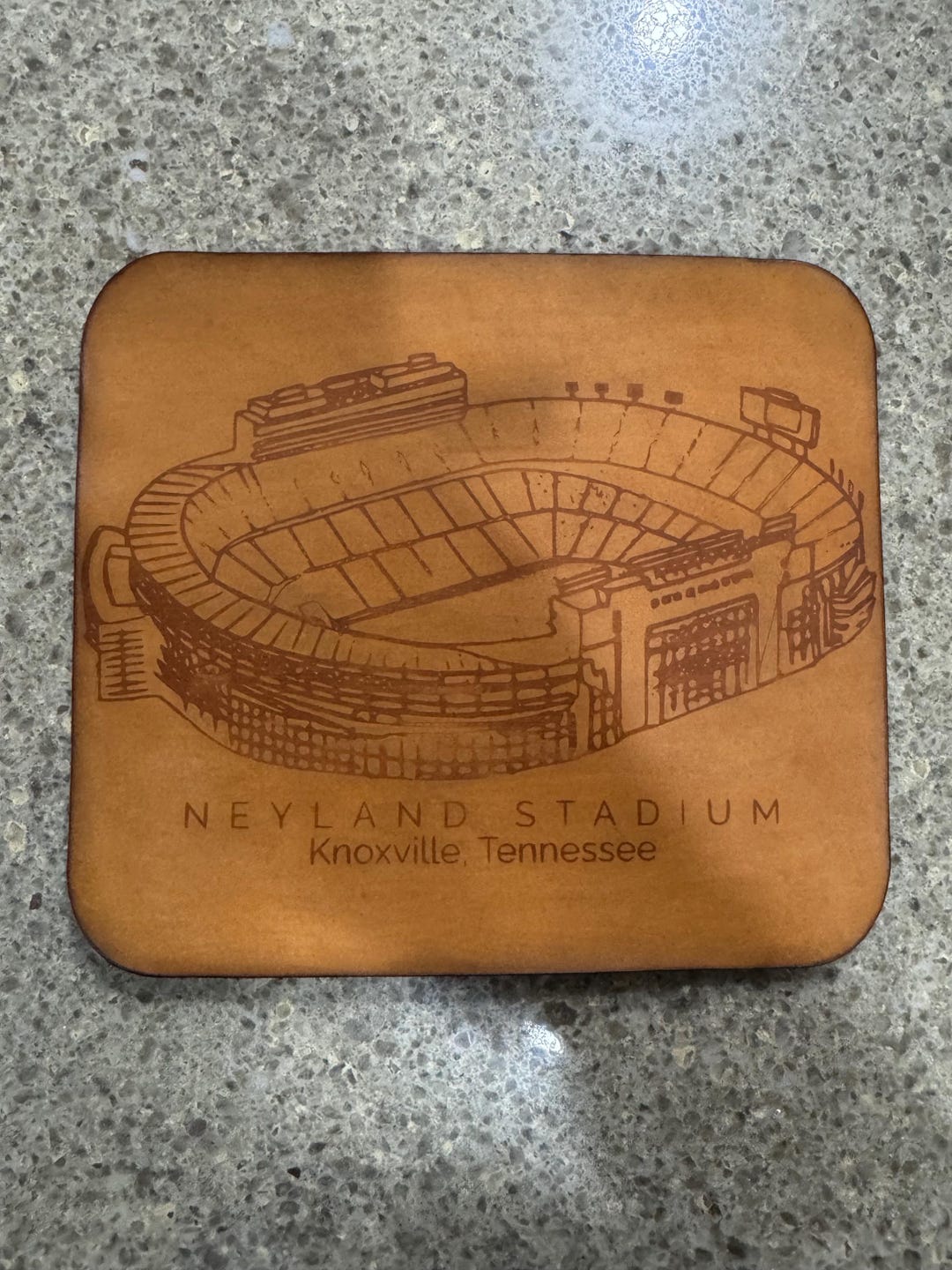 Leather Mouse Pad With Neyland Stadium - Tennessee Engraving 8.5” X 7.5 ...