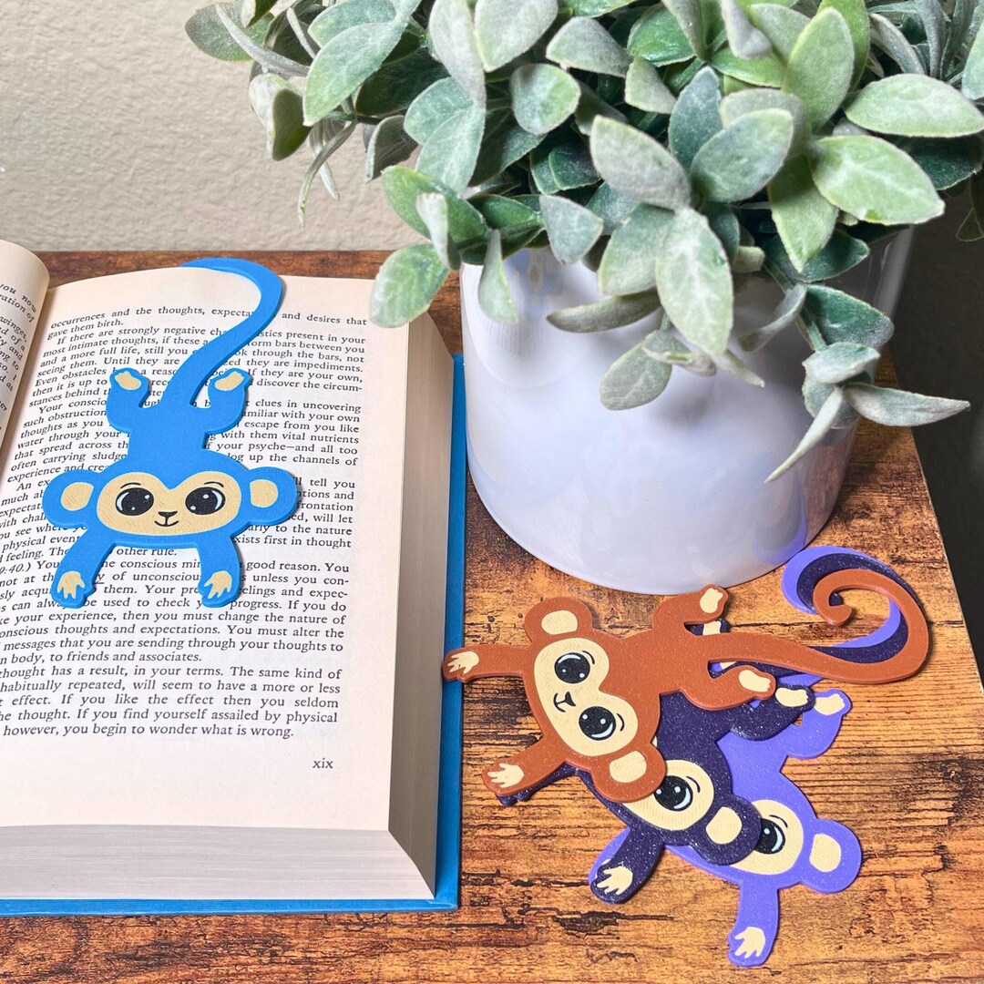 Monkey Tail Bookmark Cute Animal Bookmark, Unique Hanging Bookmark Gift ...