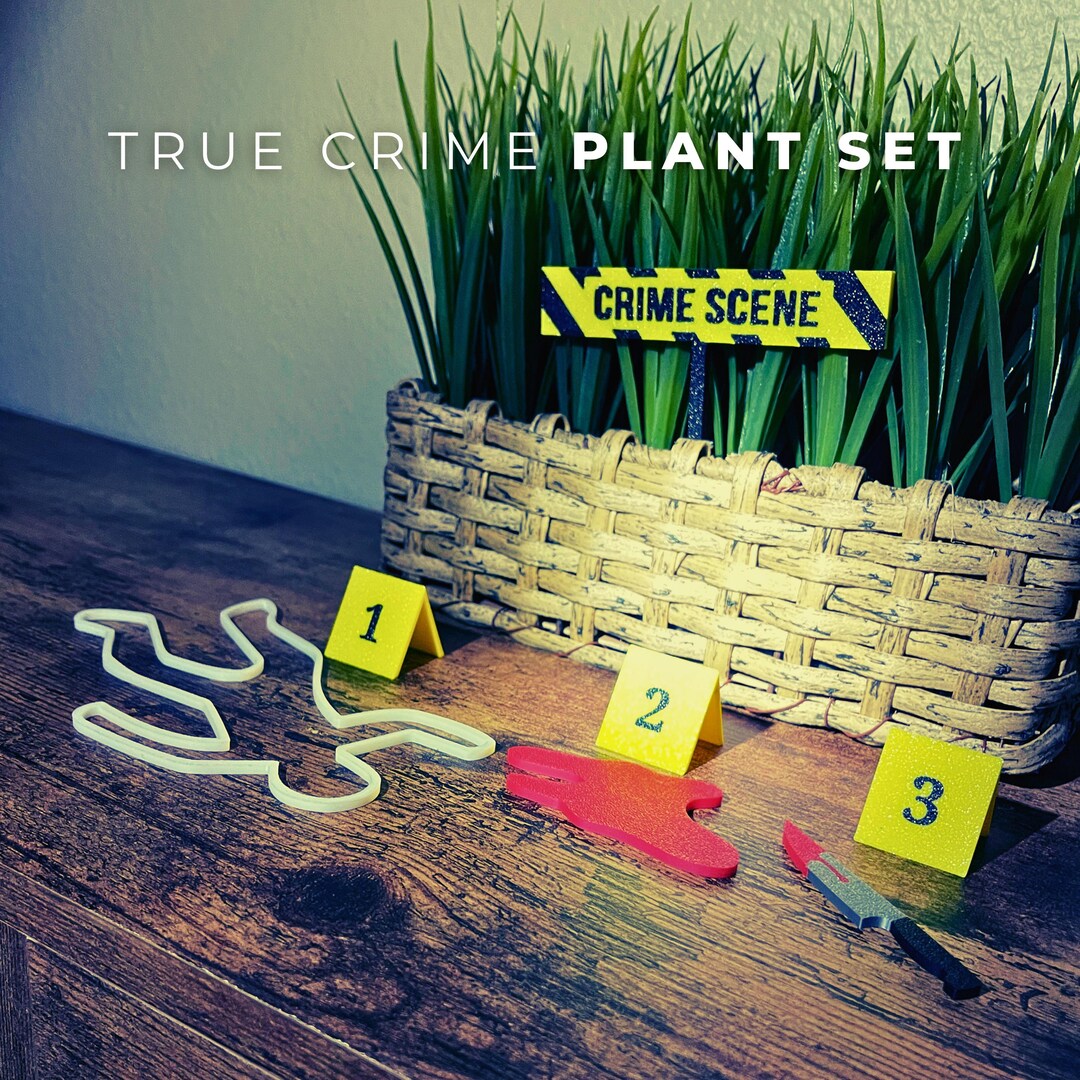 True Crime Scene Investigation Plant Stake Sets for Indoor Houseplants ...